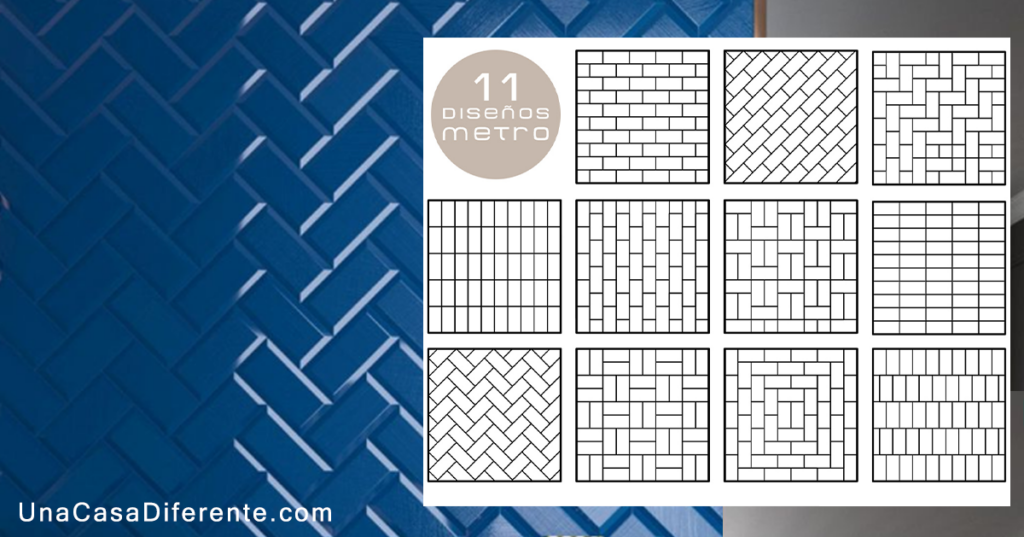 Cómo colocar azulejos Metro (11 maneras diferentes) - Una Casa Diferente
