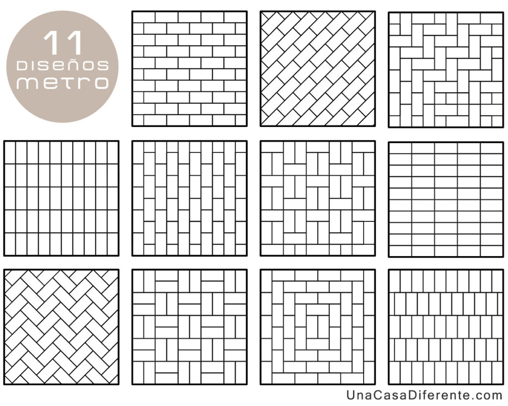 Cómo colocar azulejos Metro (11 maneras diferentes) - Una Casa Diferente
